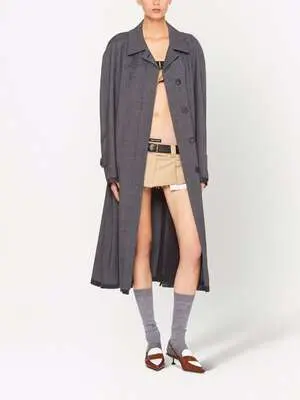 Miu Miu Prince Of Wales Check Wool Coat