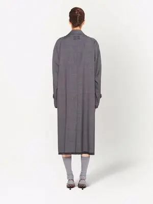 Miu Miu Prince Of Wales Check Wool Coat