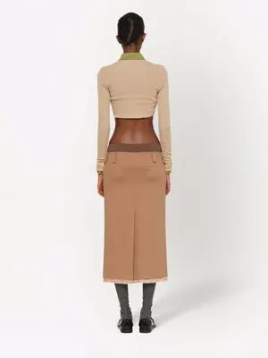 Miu Miu Camel Hair Pencil Skirt