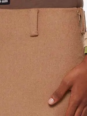 Miu Miu Camel Hair Pencil Skirt
