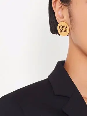 Miu Miu Logo Earrings