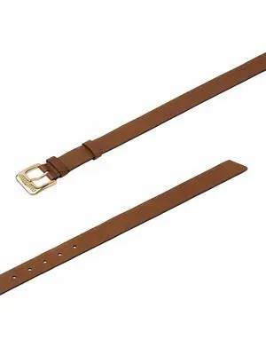 Miu Miu Cut-out Logo Leather Belt - Brown
