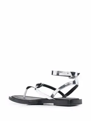 Ami Metallic Flat Sandals
