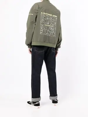 A BATHING APE® World Gone Mad Bomber Jacket