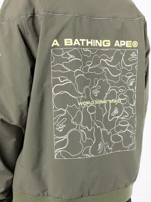 A BATHING APE® World Gone Mad Bomber Jacket
