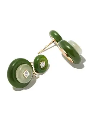 Fernando Jorge 18kt Yellow Jade And Diamond Drop Earrings