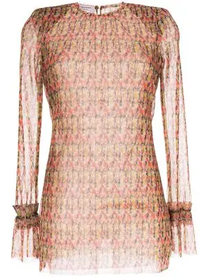 Philosophy Di Lorenzo Serafini Graphic Print Long Sleeve Top
