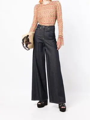 Philosophy Di Lorenzo Serafini Graphic Print Long Sleeve Top