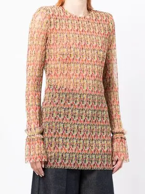 Philosophy Di Lorenzo Serafini Graphic Print Long Sleeve Top