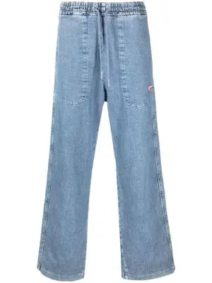 DIESEL® D-martians Track 09d01 Wide-leg Jeans - Blue