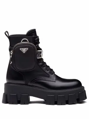 Prada - Monolith Leather Boots
