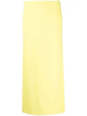 Emilio Pucci High-waisted Slit-detail Skirt - Yellow