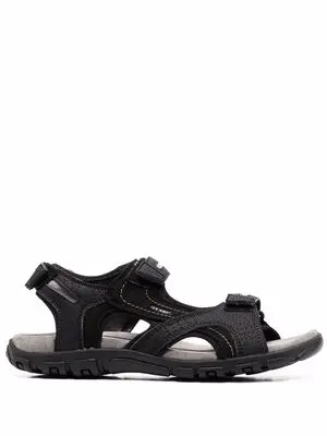 Geox Strada Double-strap Sandals - Black