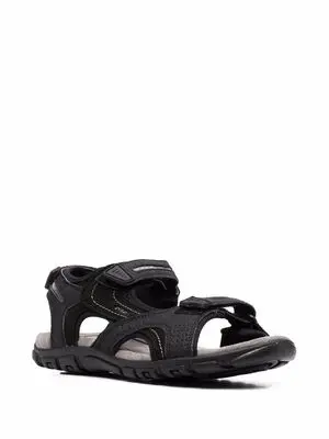 Geox Strada Double-strap Sandals - Black