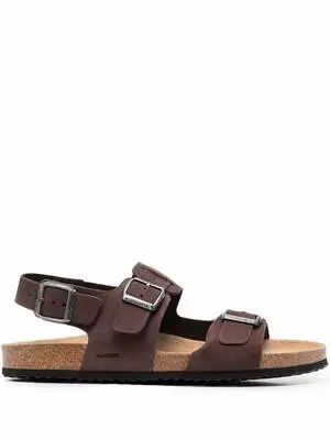 Geox Ghita Leather Sandals - Brown