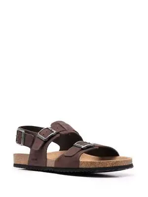 Geox Ghita Leather Sandals - Brown