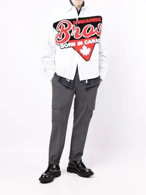 Dsquared2 Logo-patch Long-sleeve Shirt - White