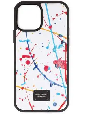 Dolce & Gabbana Abstract Print Iphone Case - White