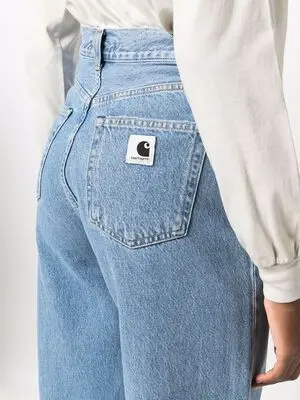 Carhartt Work In Progress Jane Wide Leg Jeans In Deep Organic Cotton Blend - Blue