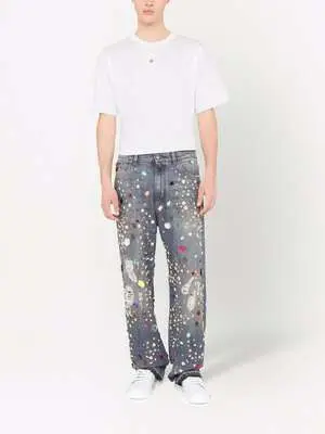 Dolce & Gabbana Embellished Straight-leg Jeans