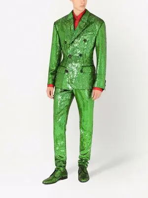 Dolce & Gabbana Sequin-embellished Double-breasted Blazer
