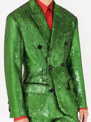 Dolce & Gabbana Sequin-embellished Double-breasted Blazer