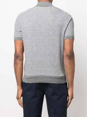 Canali Cotton Zip-up Polo Shirt