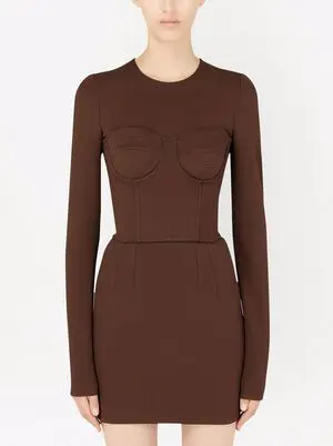 Dolce & Gabbana Long-sleeve Corset Top