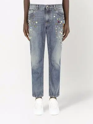 Dolce & Gabbana Crystal-embellished Jeans