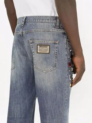 Dolce & Gabbana Crystal-embellished Jeans