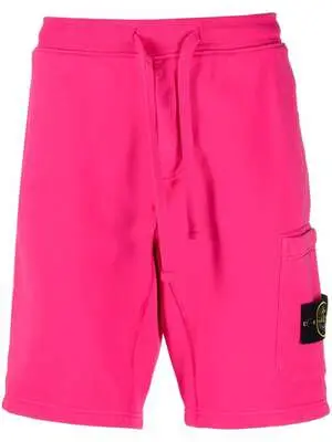 Stone Island Logo-patch Track Shorts - Pink