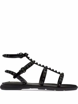 Miu Miu Studded-flat Sandals
