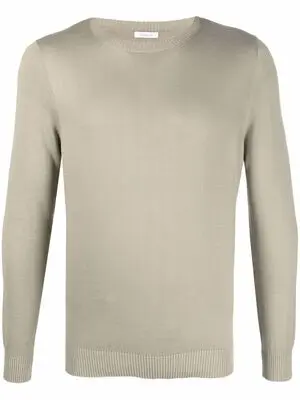 Malo Crew Neck Cotton Jumper - Green