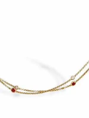 PRAGNELL 18kt Rose Gold Sundance Ruby And Diamond Chain Necklace