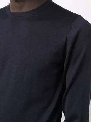 BARBA NAPOLI Fine-knit Crew-neck Jumper - Blue