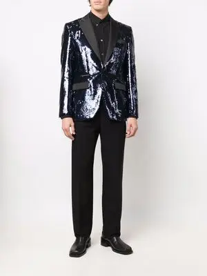 Philipp Plein Embellished Single-breasted Blazer - Blue