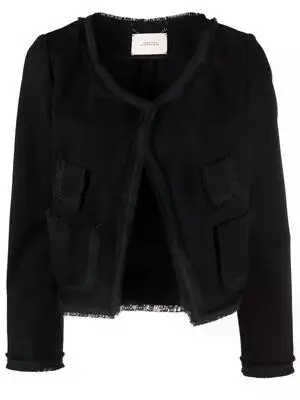Dorothee Schumacher Cropped Jacket With Frayed Detailing