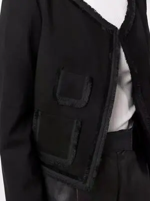 Dorothee Schumacher Cropped Jacket With Frayed Detailing