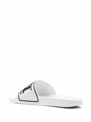 DIESEL® Logo-embossed Slides - White