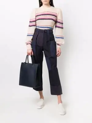 Woolrich Embossed-logo Leather Tote Bag