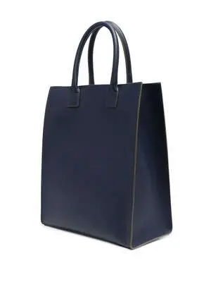 Woolrich Embossed-logo Leather Tote Bag