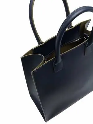 Woolrich Embossed-logo Leather Tote Bag