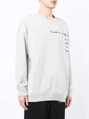 PORTS V Slogan-print Crew Neck Sweatshirt