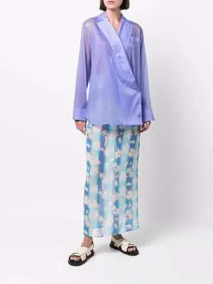Nina Ricci Floral-print Straight Maxi Skirt