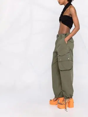 AMBUSH Twist Halterneck Ruched Cropped Top
