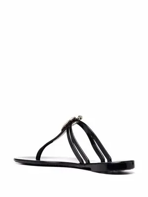 Moschino Embellished Heart Flip-flop Sandals