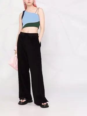 AMBUSH Monogram Jacquard Wide-leg Trousers - Black