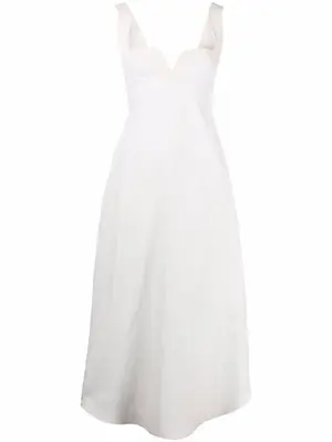 Stella McCartney Sweetheart Neck Midi Dress