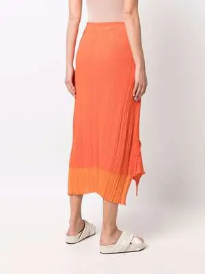 Stella McCartney Two-tone Fine-ribbed Skirt