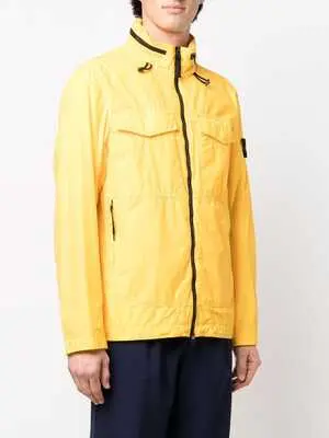 Stone Island Compass-patch Zip-up Jacket - Yellow